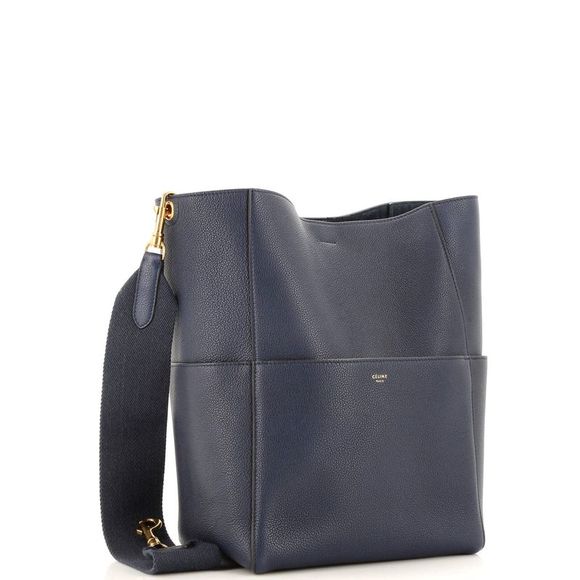 Celine | Bags | Celine Sangle Seau Bag Goatskin Large Blue | Poshmark